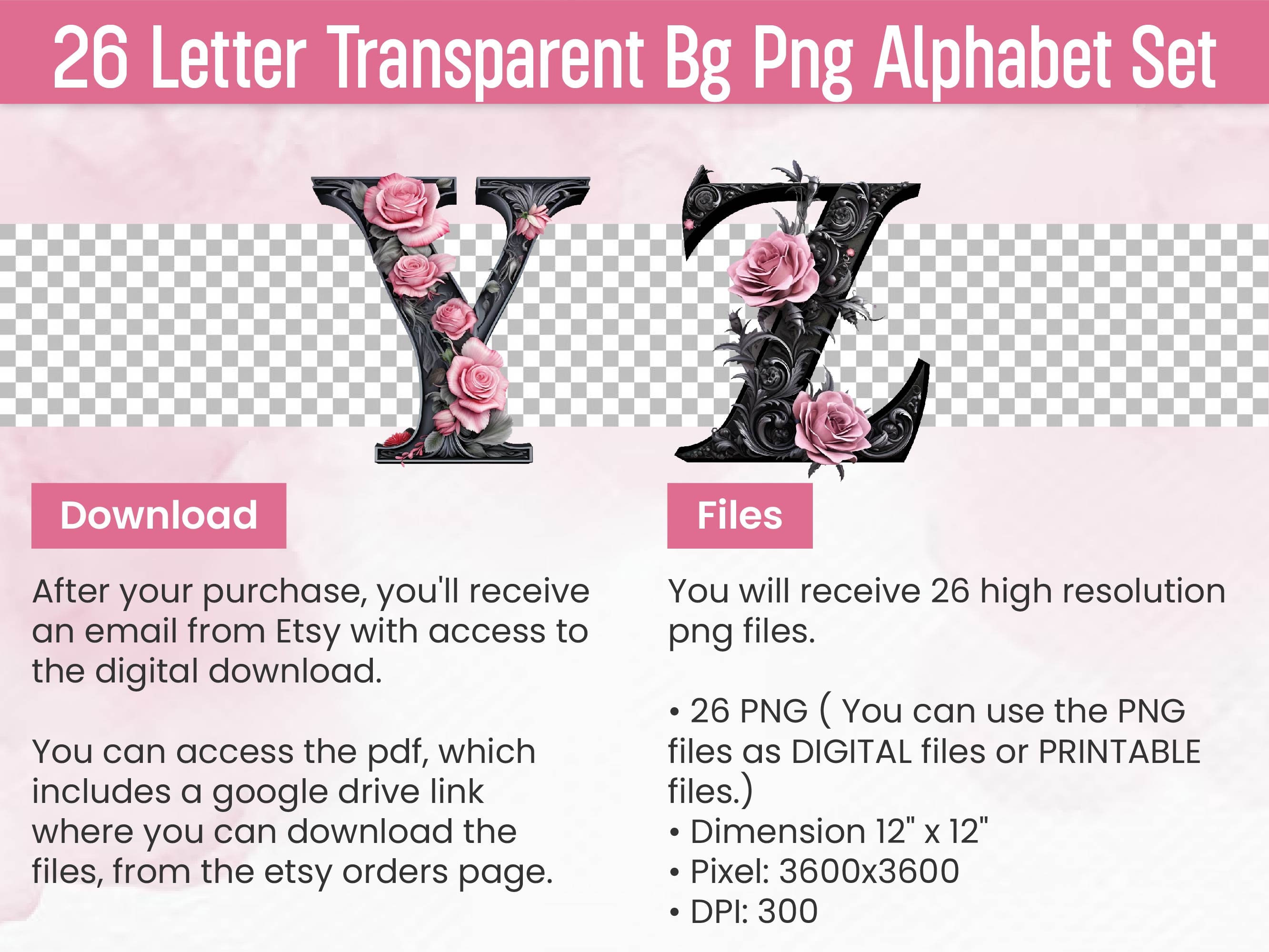 Rose Png Clipart Rose Font Alphabet Rose Letters Png Doodle Letters ...