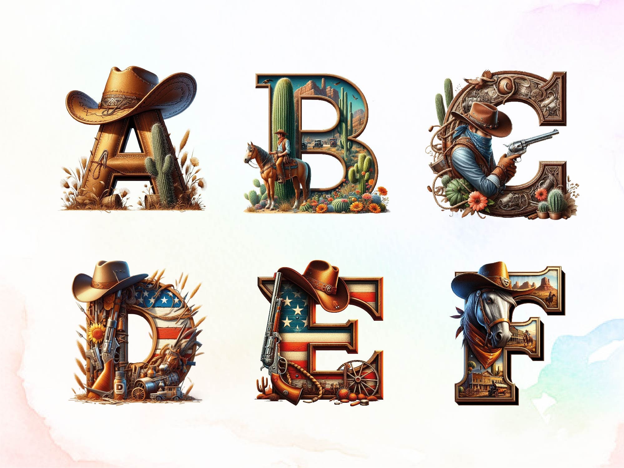 Western Clipart Png Western Font Western Letters Country Clipart Cowboy ...
