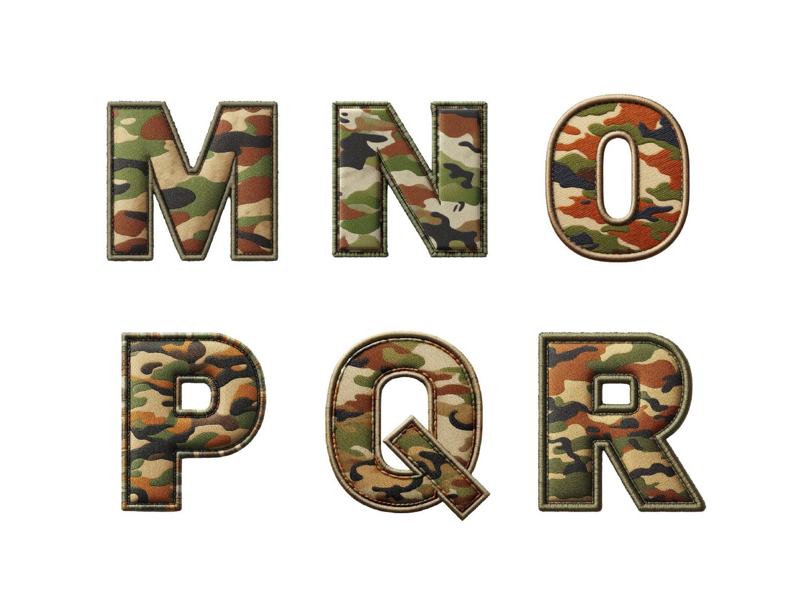 Camouflage PNG Camo Clipart Military PNG Patriotic American Alphabet ...