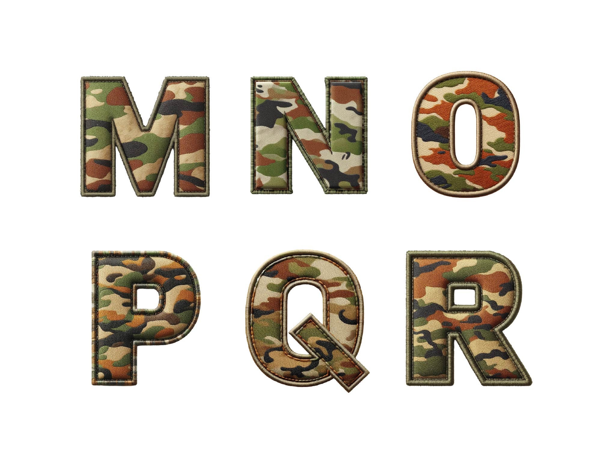 Camouflage PNG Camo Clipart Military PNG Patriotic American Alphabet ...