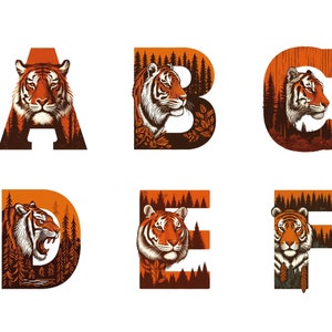 Tiger Png Tiger Clipart Tiger Font Png Alphabet Clipart Tiger Print ...