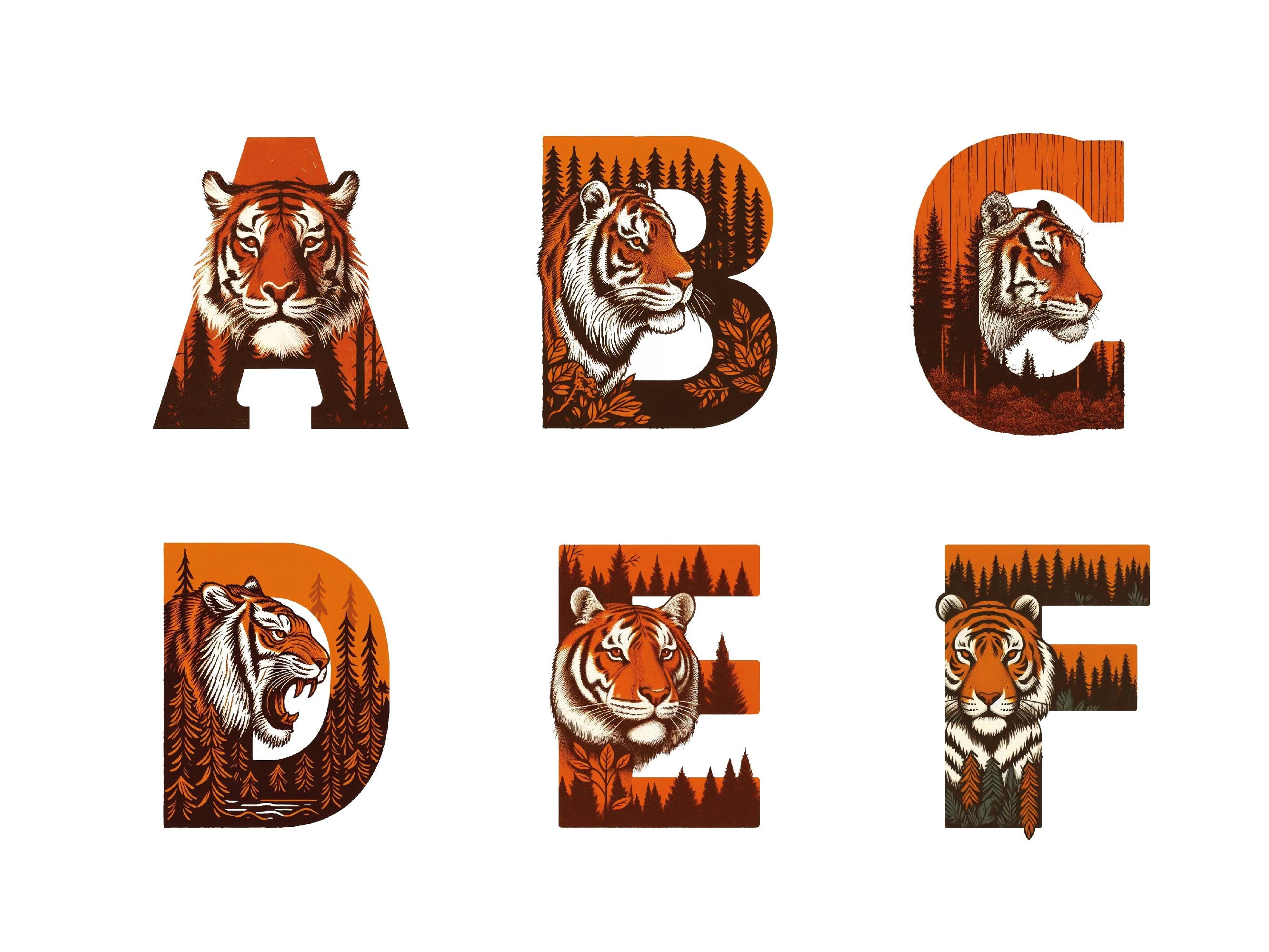 Tiger Png Tiger Clipart Tiger Font Png Alphabet Clipart Tiger Print ...