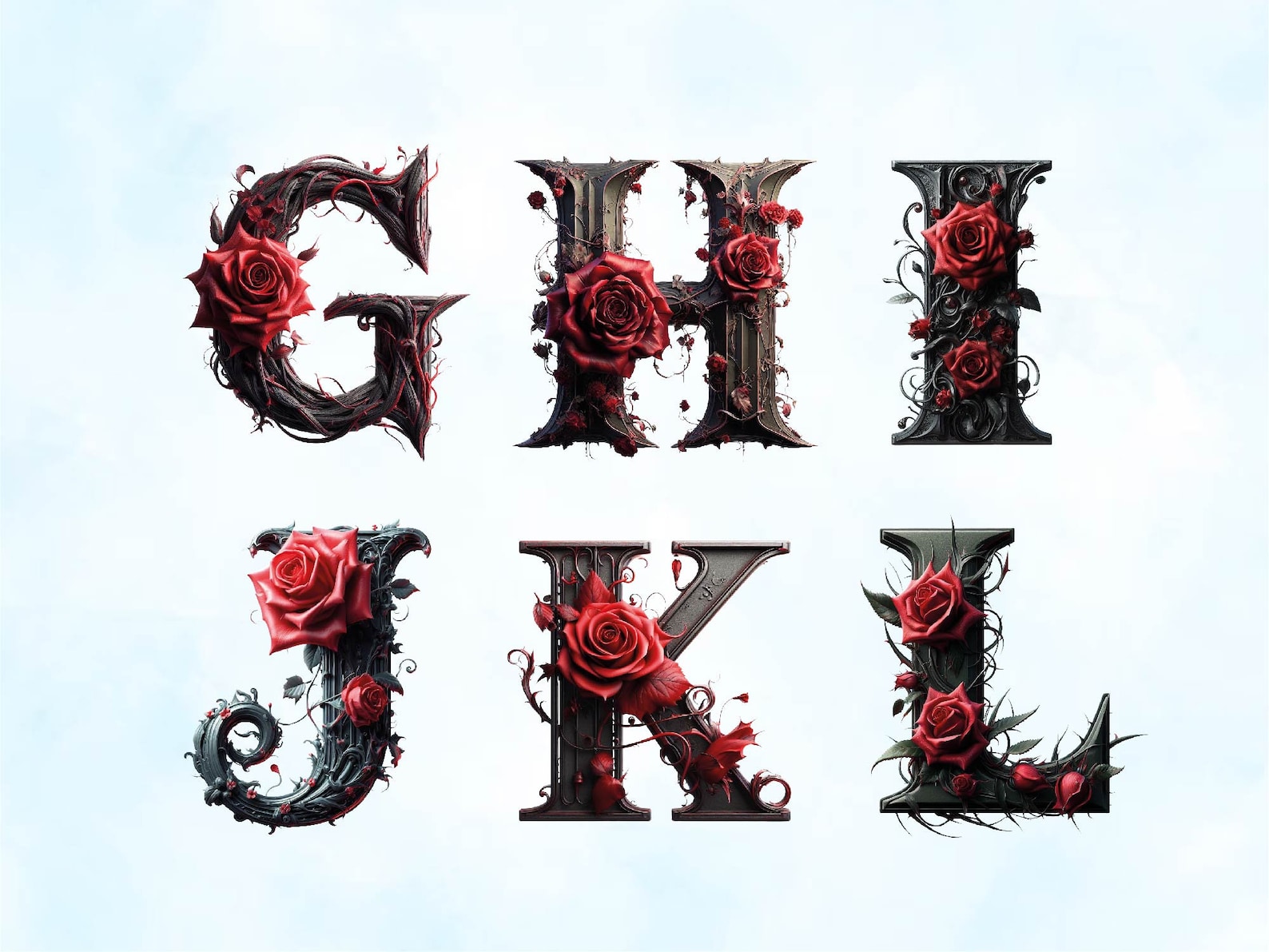 Red Rose Png Rose Clipart Rose Letters Alphabet Png Doodle Letters ...