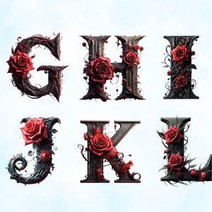 Red Rose Png Rose Clipart Rose Letters Alphabet Png Doodle Letters ...