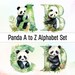 Panda Png Panda Clipart Alphabet Png Doodle Letters Animal Alphabet ...