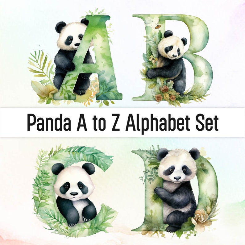 Panda Png Panda Clipart Alphabet Png Doodle Letters Animal Alphabet ...