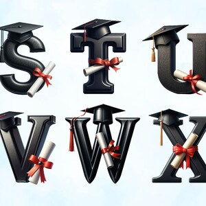 Graduation Letters Grad Font Graduation Alphabet Png Graduation Clipart ...