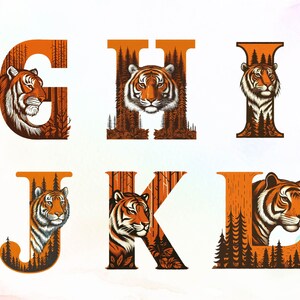 Tiger Png Tiger Clipart Tiger Font Png Alphabet Clipart Tiger Print ...