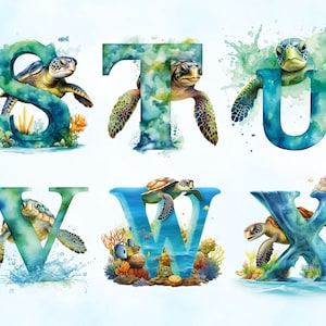 Sea Turtle Png Clipart Alphabet Png Doodle Letters Doodle Alphabet ...