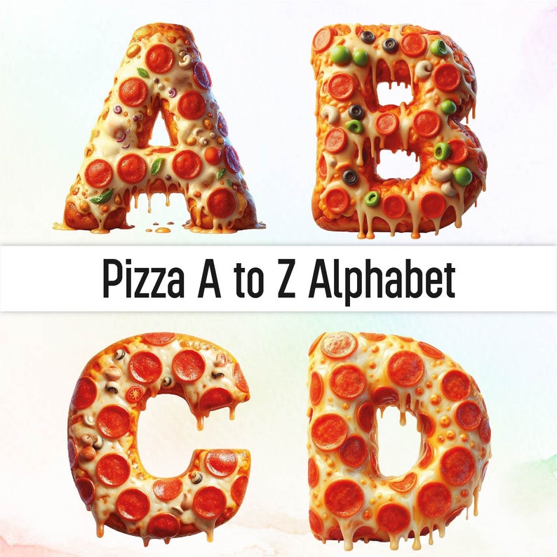 Pizza Letters Pizza Font Alphabet Png Pizza Clipart Png Doodle Letters ...