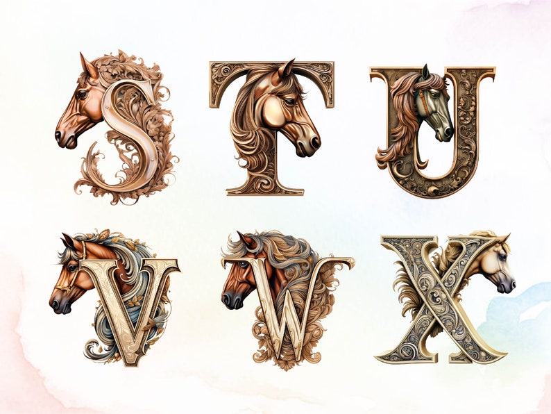 Horse Png Clipart Horse Letters Horse Alphabet Png Doodle Letters Font ...
