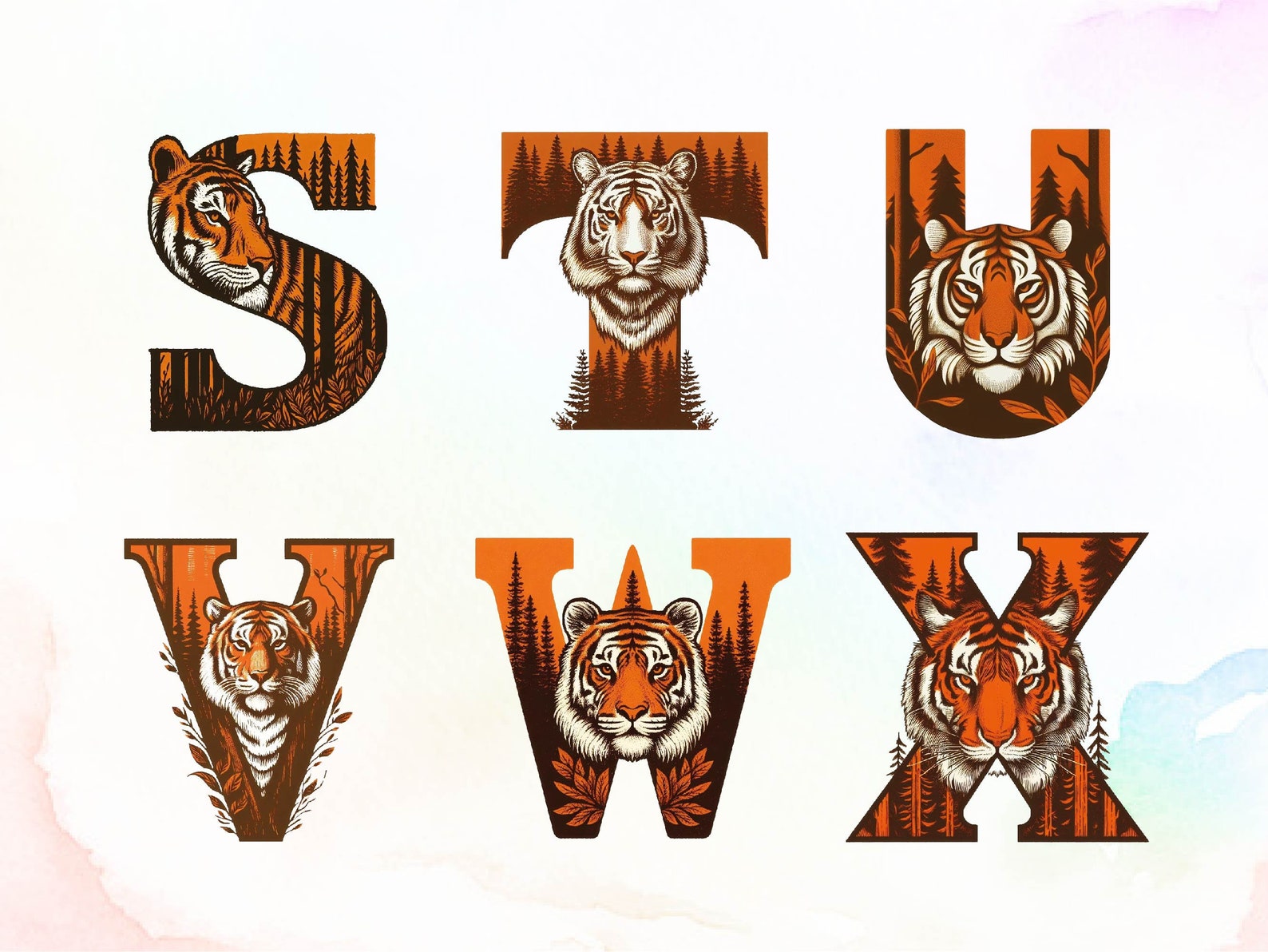 Tiger Png Tiger Clipart Tiger Font Png Alphabet Clipart Tiger Print ...