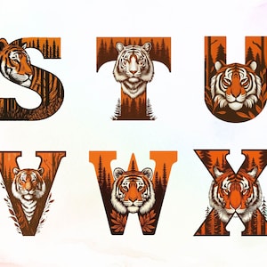 Tiger Png Tiger Clipart Tiger Font Png Alphabet Clipart Tiger Print ...