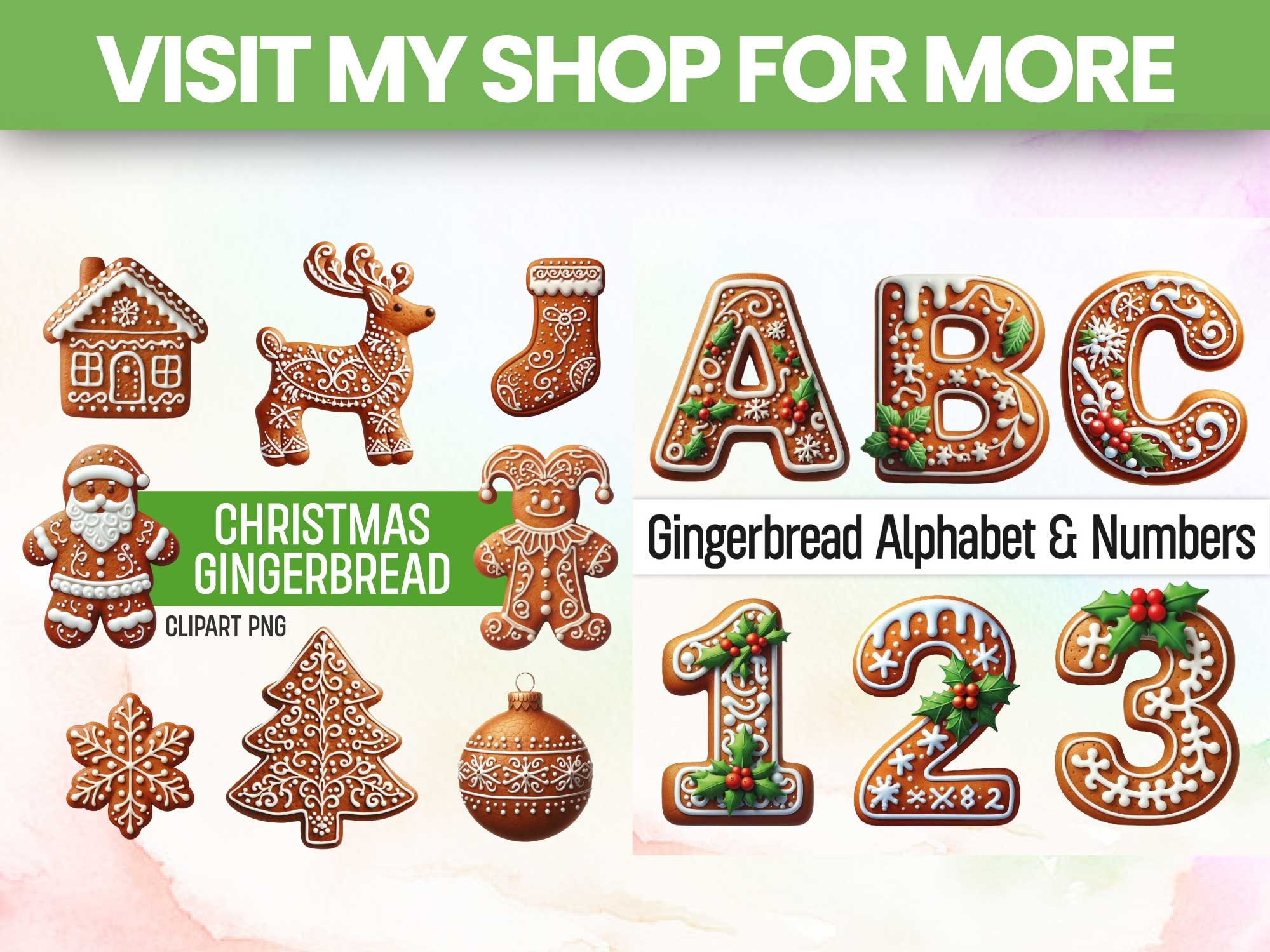 Customized Gingerbread Png Gingerbread Clipart Alphabet Gingerbread ...