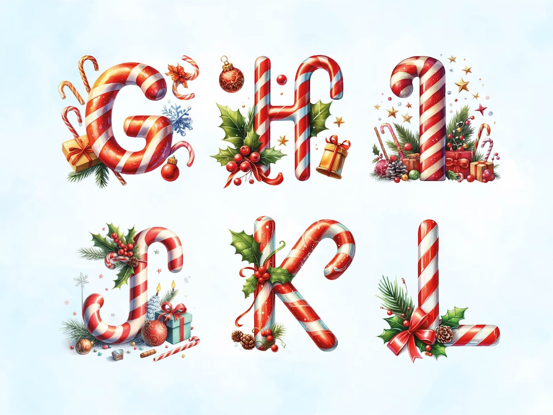 Candy Cane Clipart Candy Land Png Alphabet Clipart Christmas Candy ...