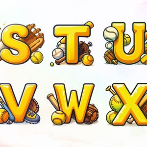 Softball Png Softball Clipart Alphabet Clipart Sport Font Doodle ...