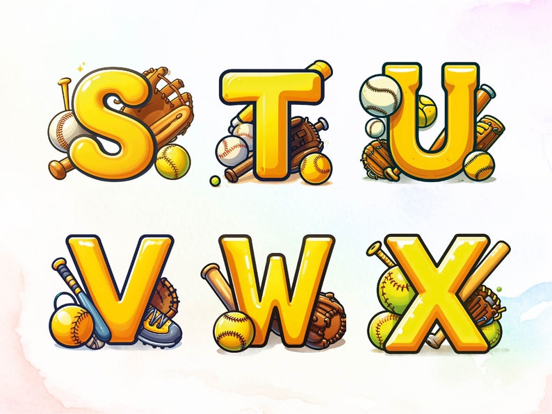 Softball Png Softball Clipart Alphabet Clipart Sport Font Doodle ...