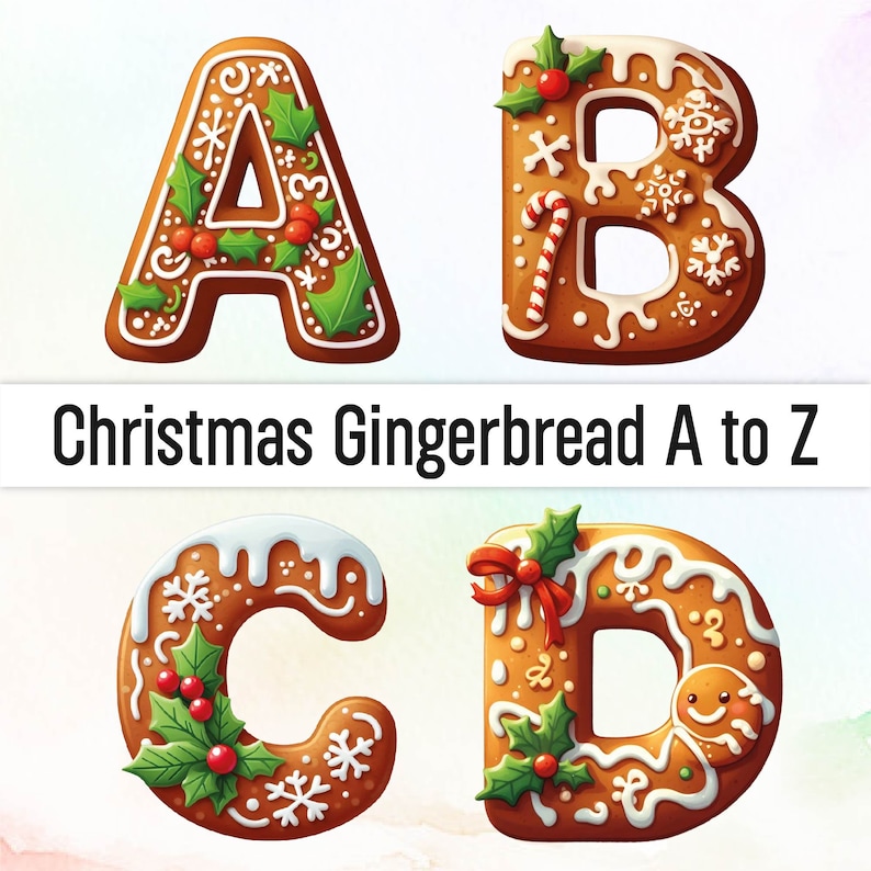 Customized Gingerbread Png Gingerbread Clipart Alphabet Gingerbread ...