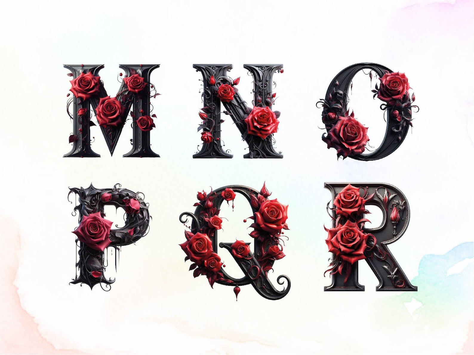 Red Rose Png Rose Clipart Rose Letters Alphabet Png Doodle Letters ...