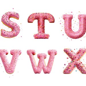 Donut Png Clipart Donut Alphabet Png Donut Letters Png Doodle Letters ...