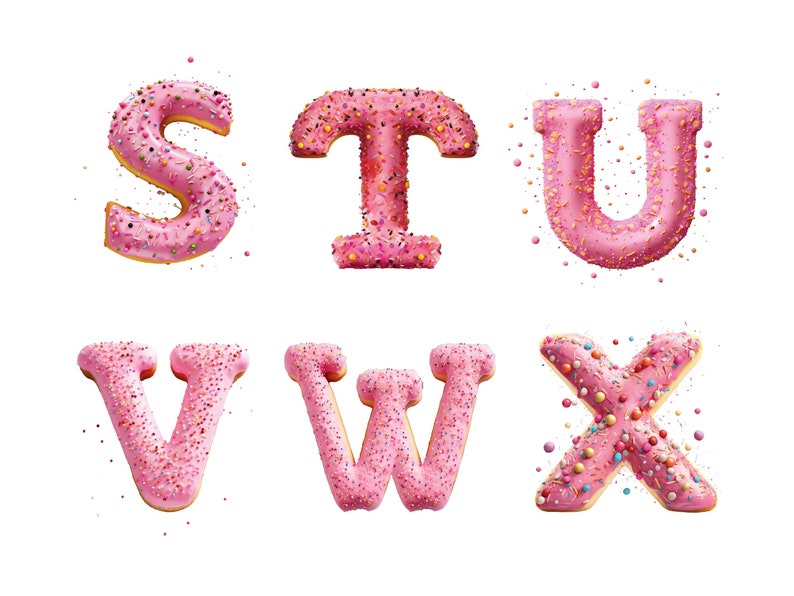 Donut Png Clipart Donut Alphabet Png Donut Letters Png Doodle Letters ...