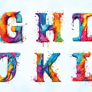Watercolor Letters Png Clipart Font Watercolor Splashes Paint Splatter ...