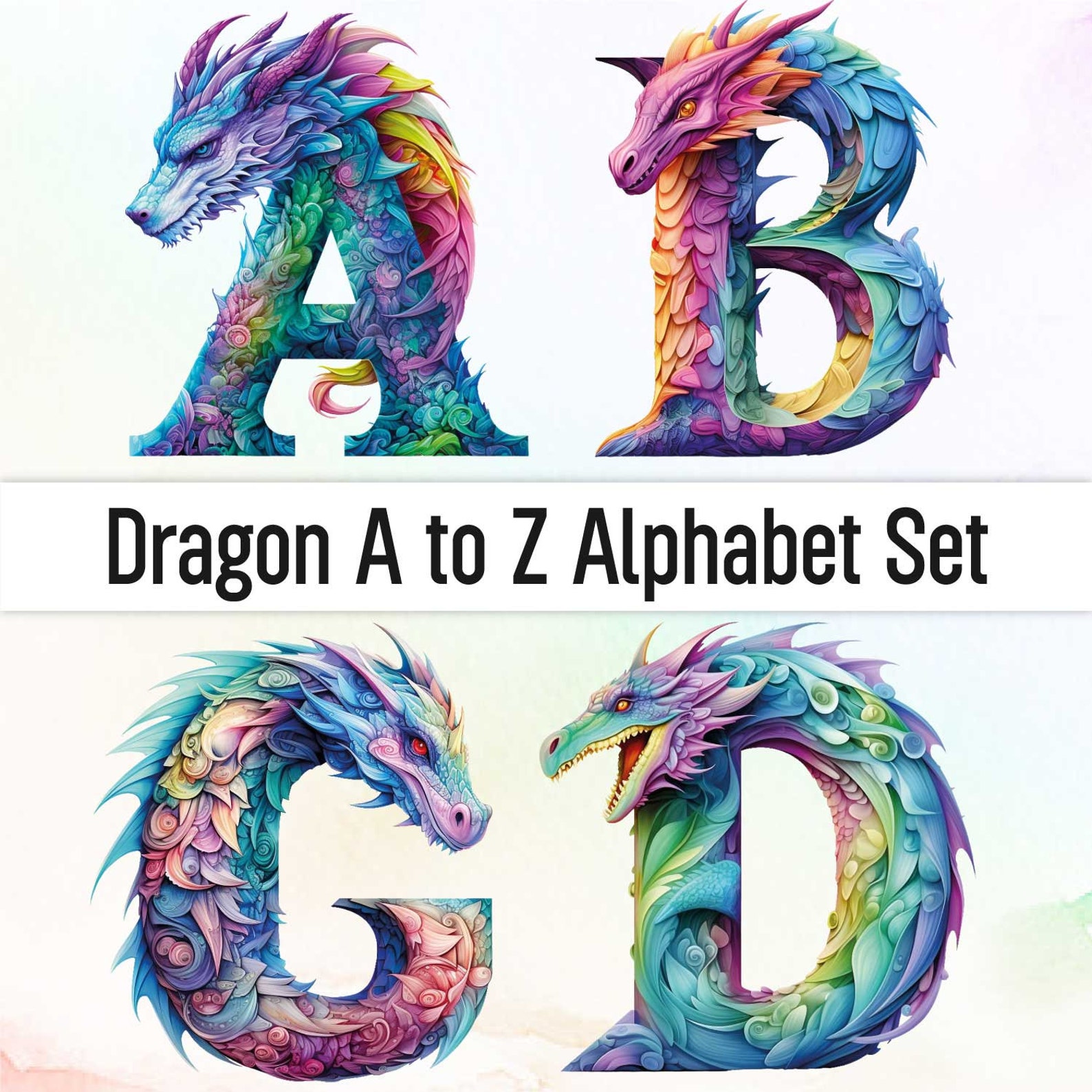 Dragon Clipart Png Dragon Letters Dragon Font Alphabet Clipart ...
