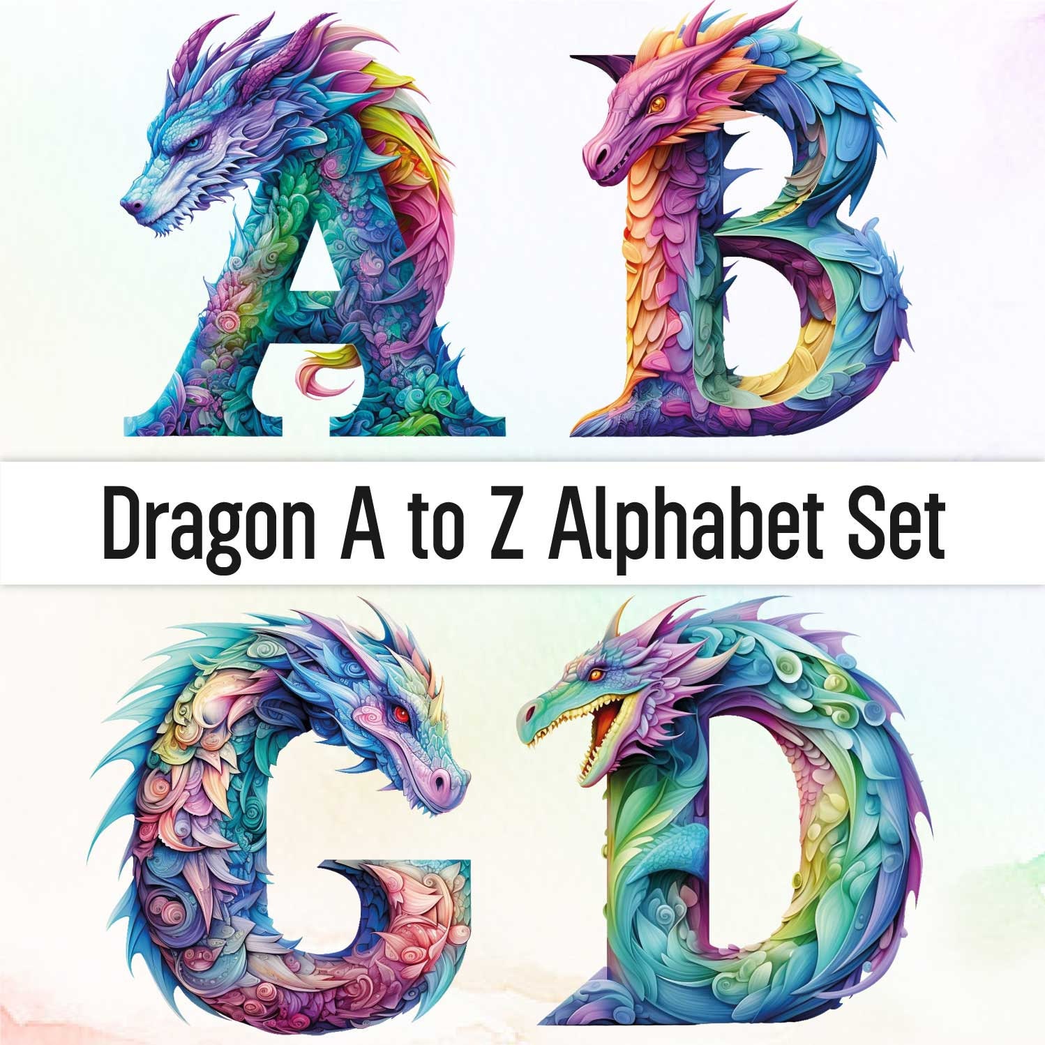 Dragon Clipart Png Dragon Letters Dragon Font Alphabet Clipart ...