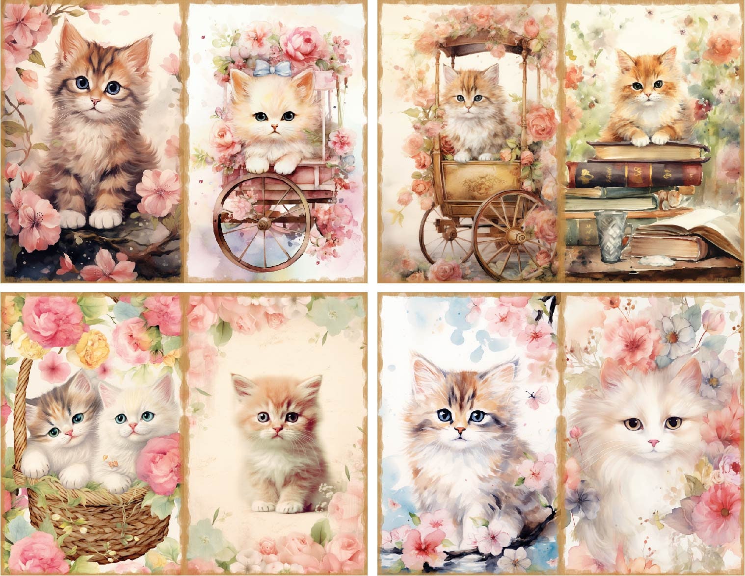 Cat Junk Journal Printable Cat Journal Kitten Junk Journal Page Cute ...