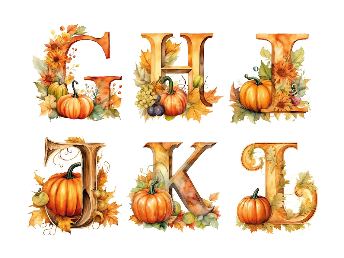 Pumpkin Png Fall Clipart Thanksgiving Png Thanksgiving Clipart Alphabet ...