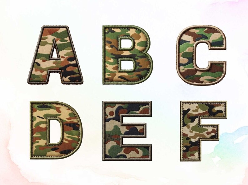 Camouflage PNG Camo Clipart Military PNG Patriotic American Alphabet ...