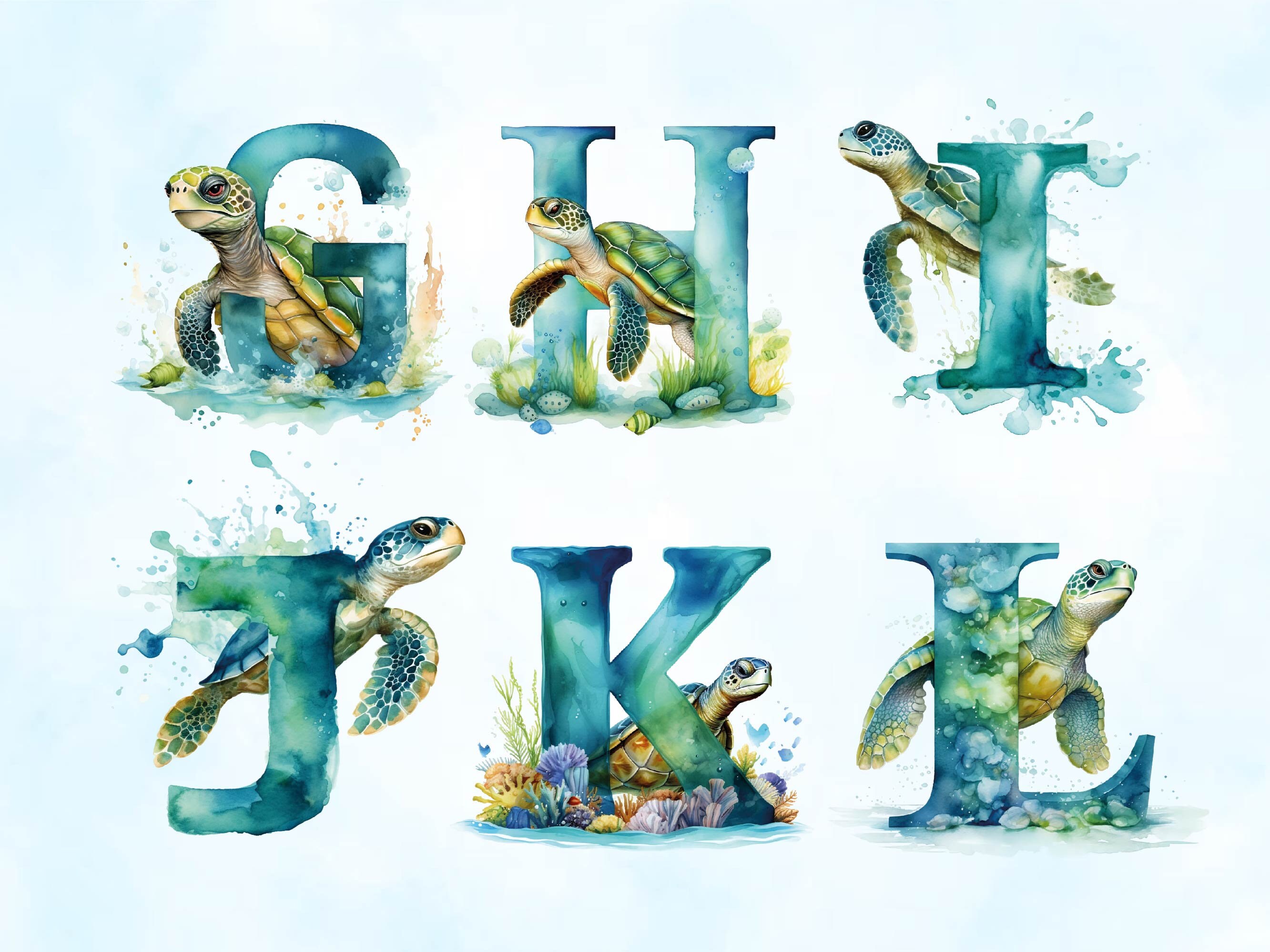 Sea Turtle Png Clipart Alphabet Png Doodle Letters Doodle Alphabet ...