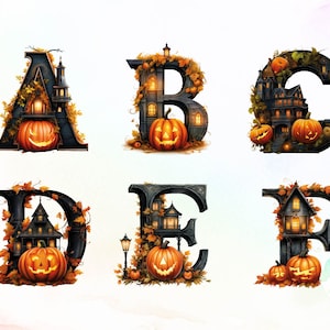 Halloween Letters Halloween Clipart Halloween Font Spooky Season Png ...