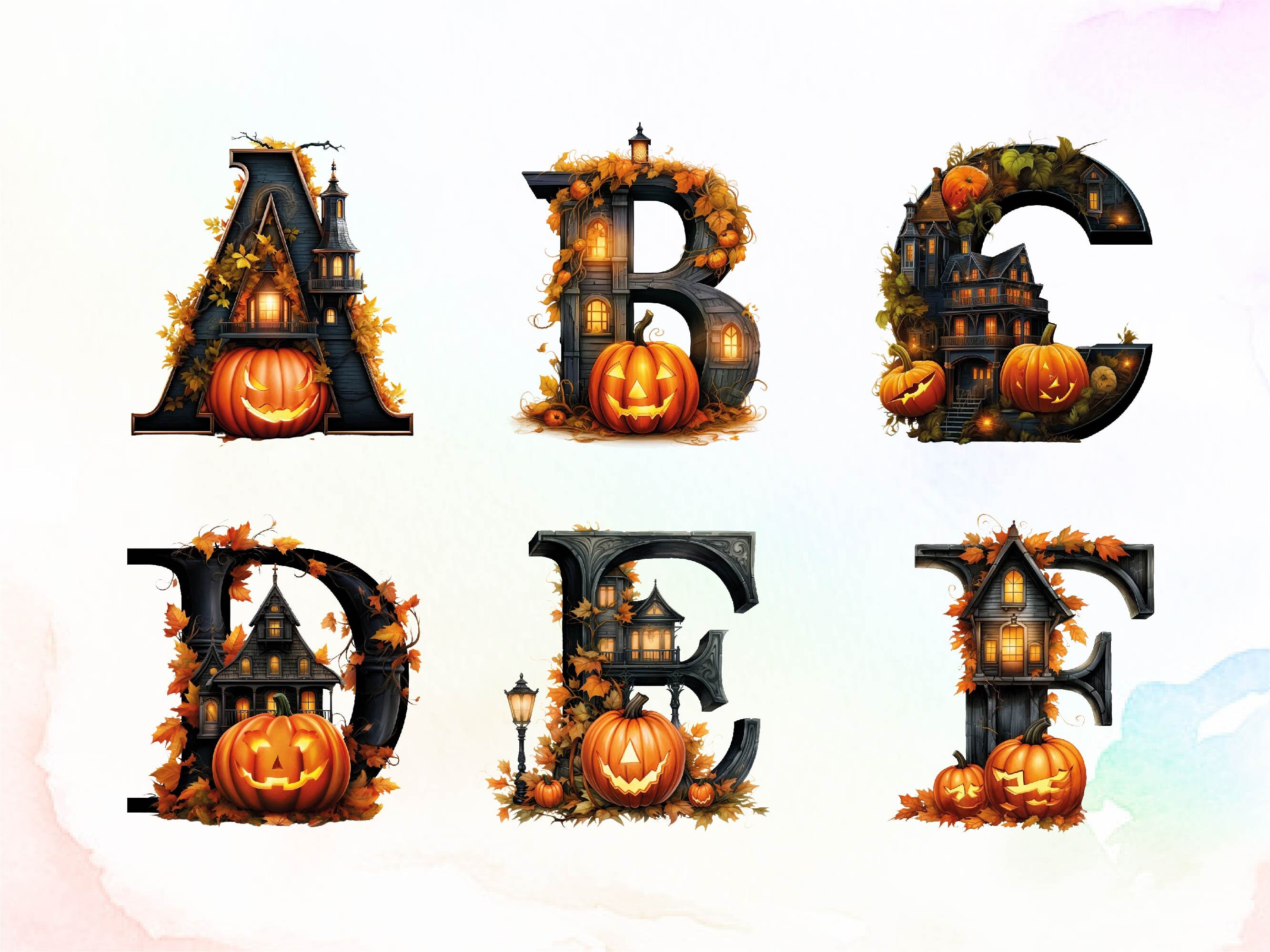 Halloween Letters Halloween Clipart Halloween Font Spooky Season Png ...