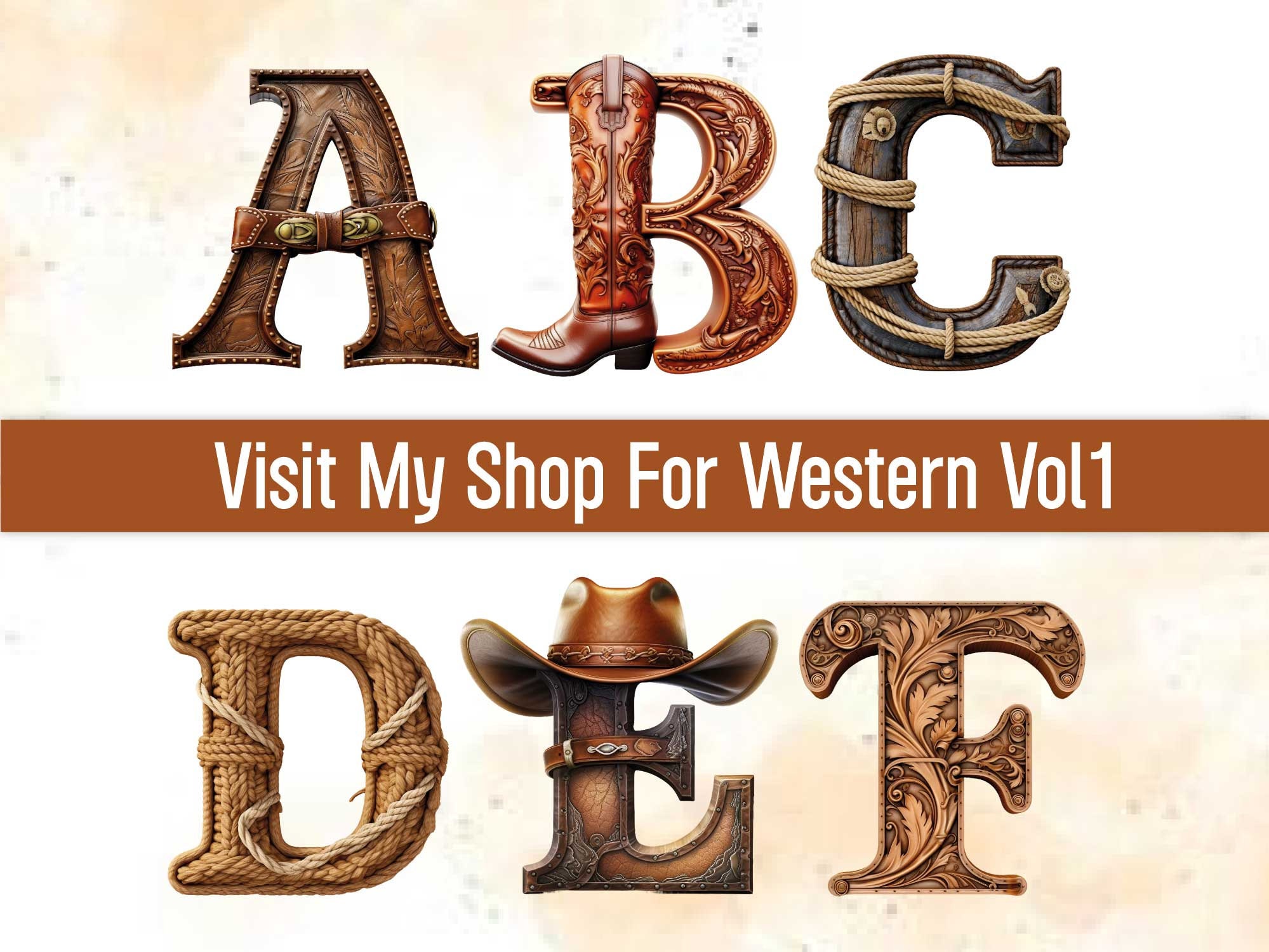 Western Clipart Png Western Font Western Letters Country Clipart Cowboy ...