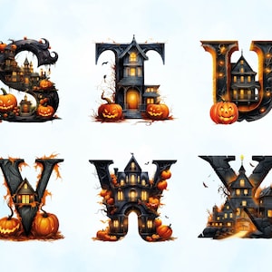 Halloween Letters Halloween Clipart Halloween Font Spooky Season Png ...