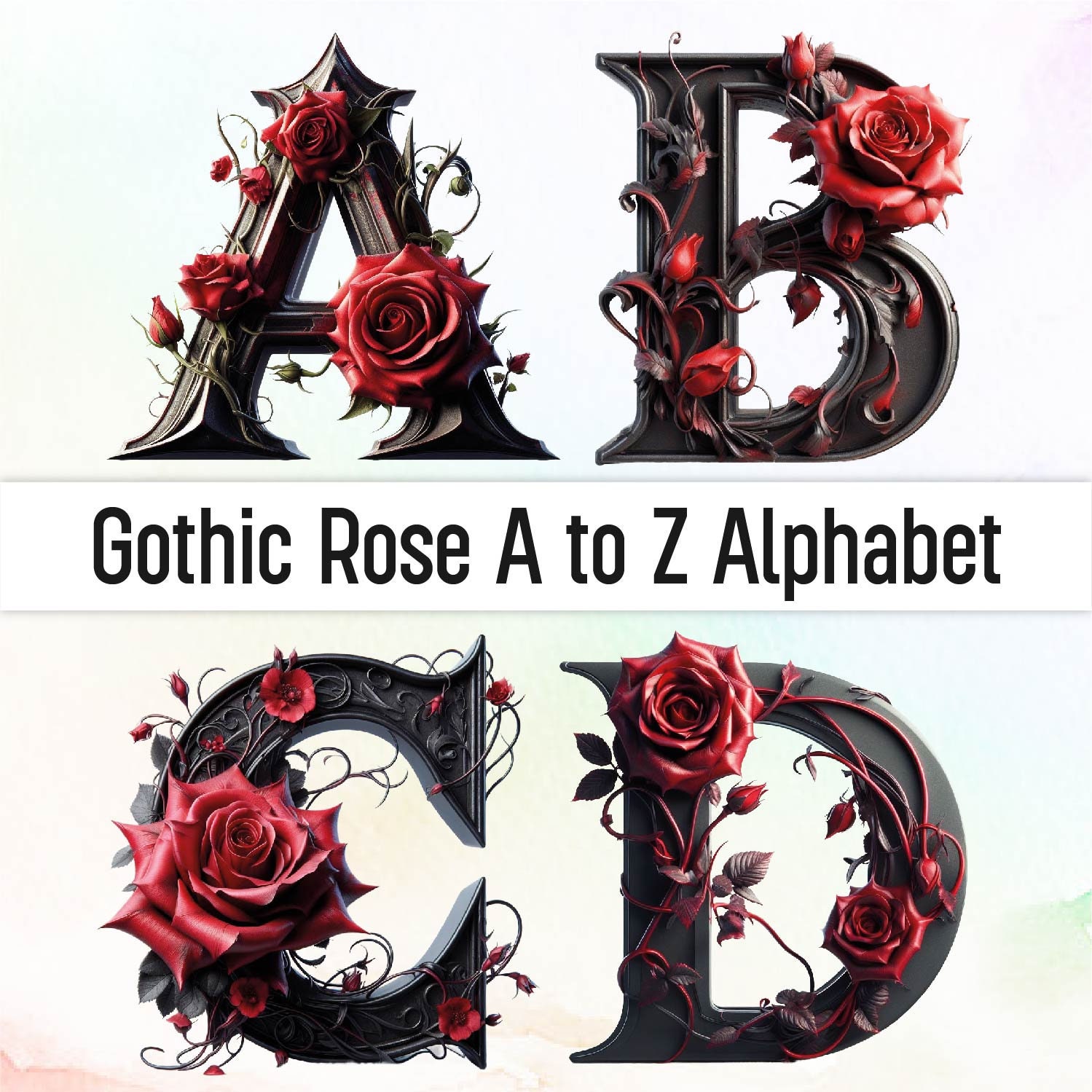 Red Rose Png Rose Clipart Rose Letters Alphabet Png Doodle Letters ...