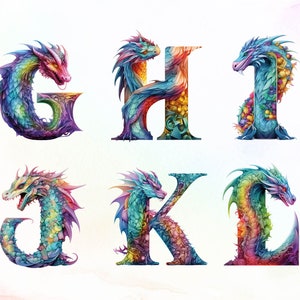 Dragon Clipart Png Dragon Letters Dragon Font Alphabet Clipart ...