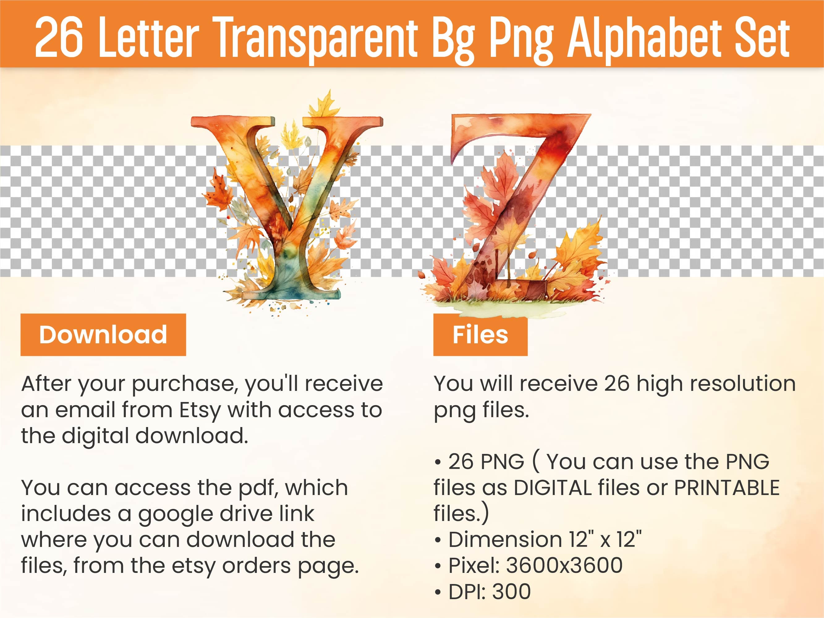 Fall Png Fall Clipart Autumn Stickers Alphabet Png Decorative Letters ...