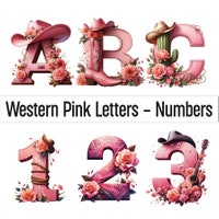 Western Cowboy Alphabet Clipart: PNG Font, Wild West Letters (PDF ...