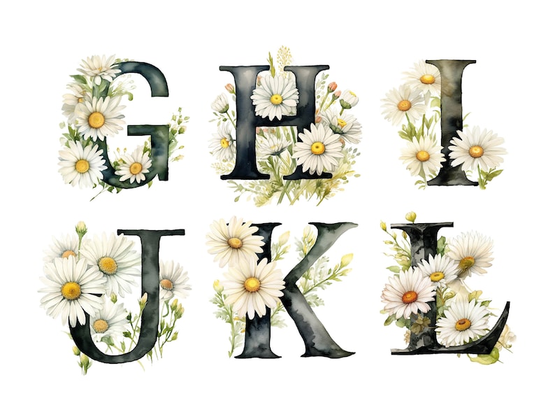 Daisy Png Clipart Daisy Font Daisy Letters Alphabet Png Doodle Letters ...