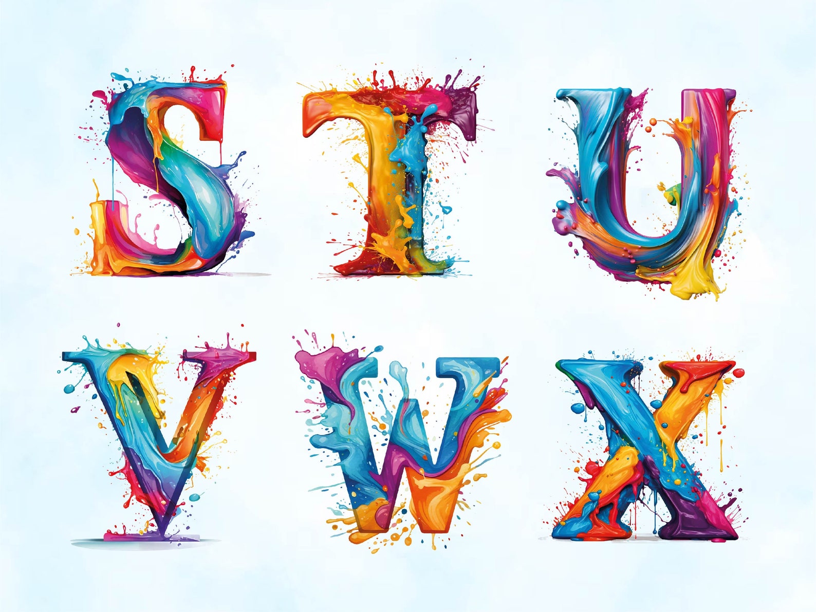 Watercolor Letters Png Clipart Font Watercolor Splashes Paint Splatter ...
