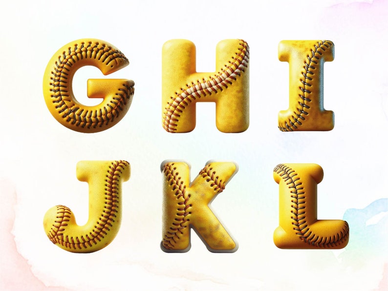 Softball Png Clipart Softball Letters Softball Font Alphabet Png Doodle ...