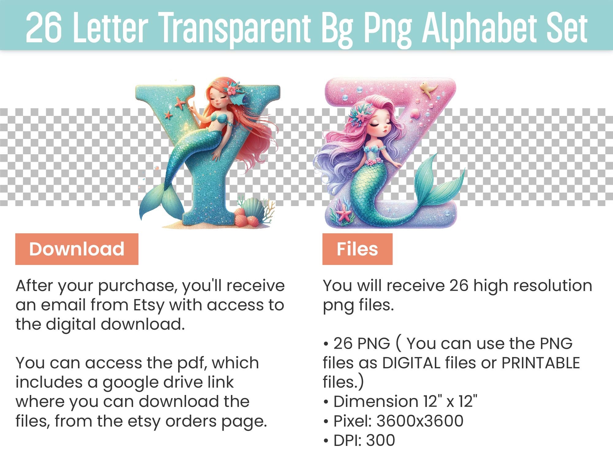 Glitter Mermaid Png Mermaid Clipart Alphabet Png Font Doodle Letters ...