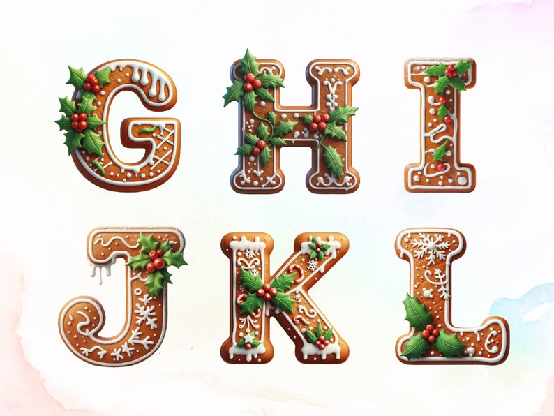 Customized Gingerbread Png Gingerbread Clipart Alphabet Gingerbread ...