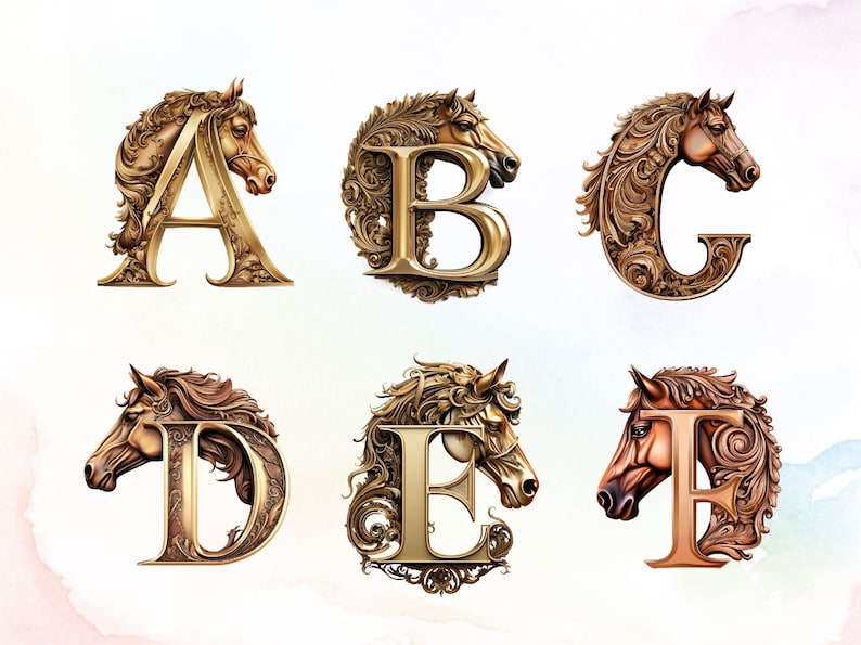 Horse Png Clipart Horse Letters Horse Alphabet Png Doodle Letters Font ...