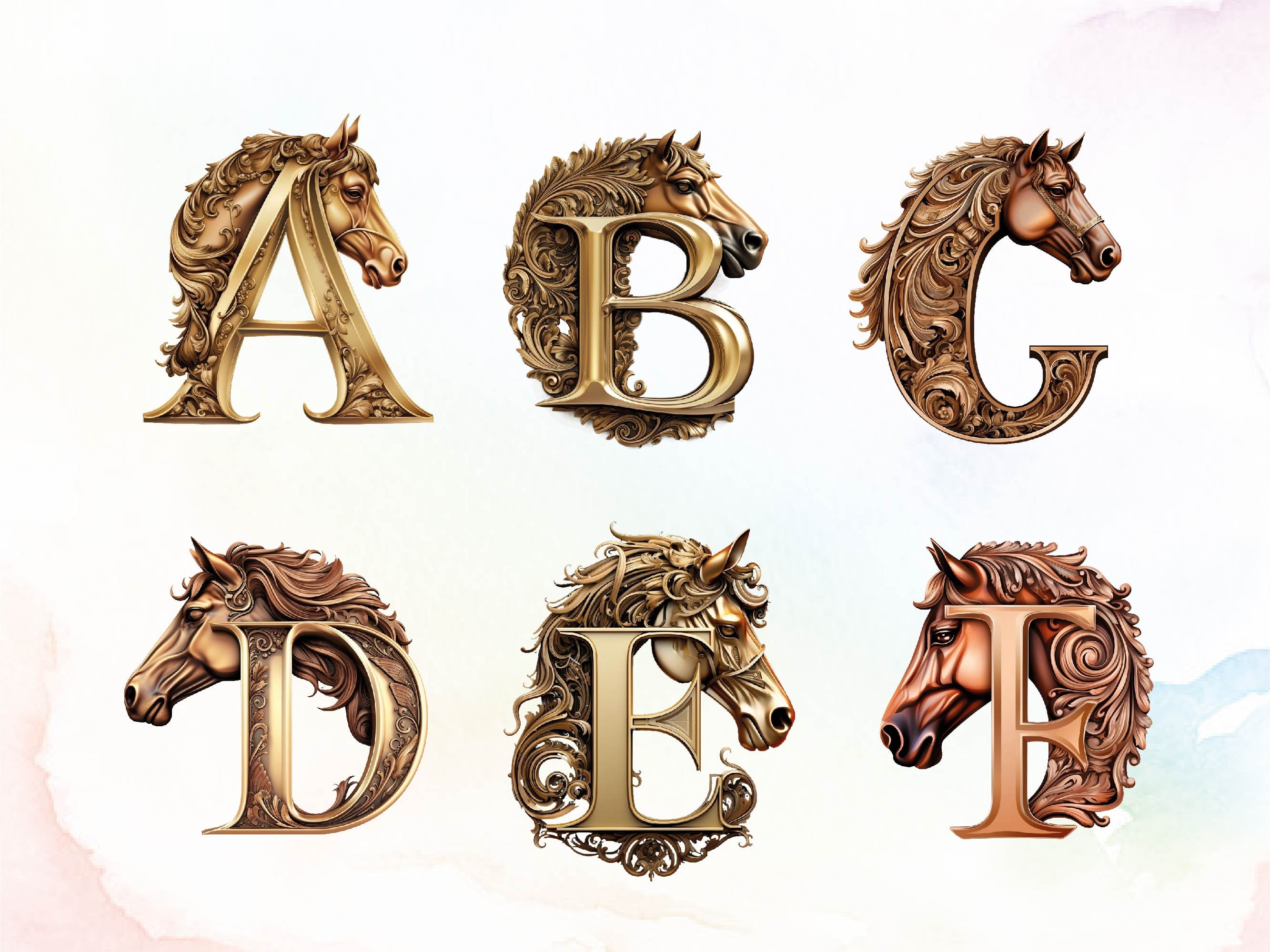 Horse Png Clipart Horse Letters Horse Alphabet Png Doodle Letters Font ...