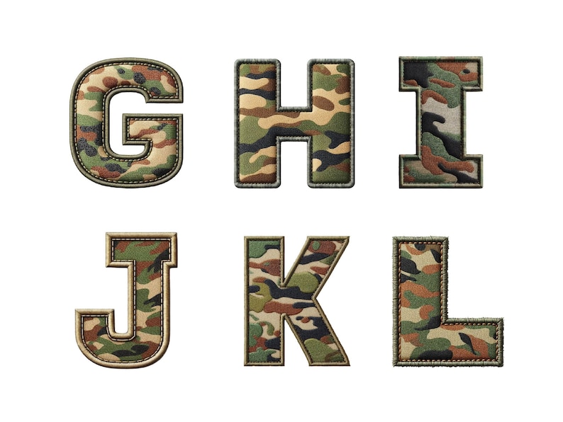 Camouflage PNG Camo Clipart Military PNG Patriotic American Alphabet ...