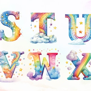 Rainbow Png Clipart Rainbow Letters Alphabet Png Doodle Letters Rainbow ...