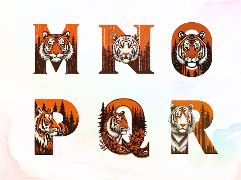 Tiger Png Tiger Clipart Tiger Font Png Alphabet Clipart Tiger Print ...